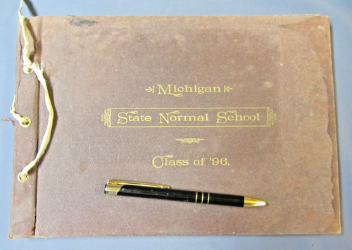Michigan State Normal School Class of '96 Photo Album Yearbook Real ...