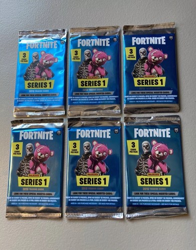Lot of 6 Panini Fortnite Series 1 Booster Packs Trading Cards New Black ...