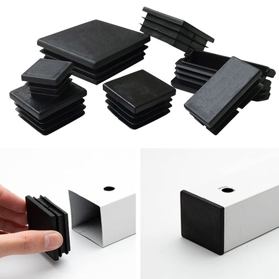 HJYZY 20mm Square Plastic Plug, Tubing Post End Cap, Chair Glide for ...