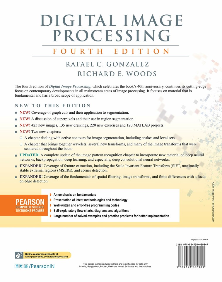 Digital Image Processing Fourth Edition 4th 4e By Richard E. Woods ...