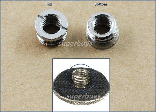 2pc 1/4" to 3/8" Thread Convert Screw Adaptor Reducing Bushing Tripod ...