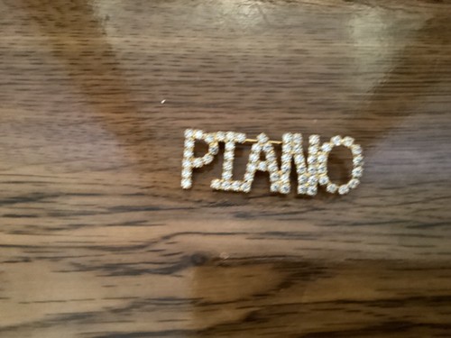 Piano Rhinestone Goldtone Brooch Pin Vintage | eBay