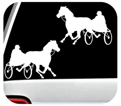 Harness Racing Horse Sulky Jockey Decal Sticker Car Window Horse ...