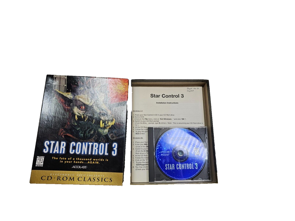 Star Control 3 (PC, 1996) EA / ACcolade - Classic 90's PC Game | eBay
