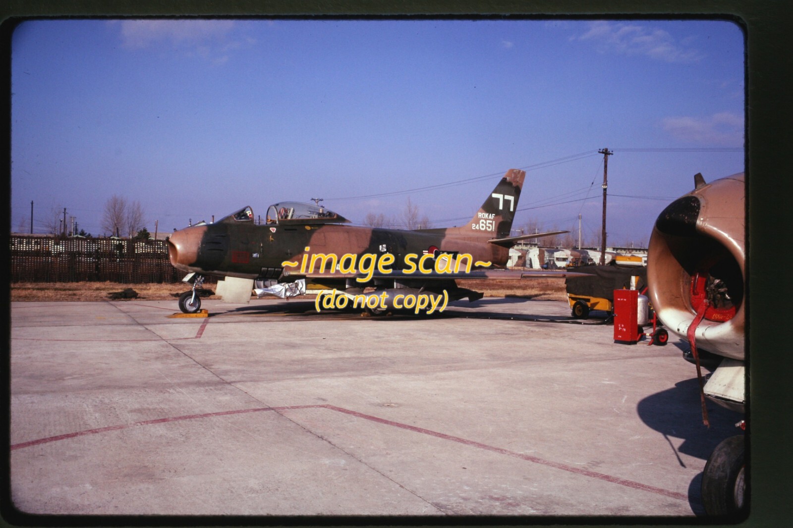 ROKAF Korean Air Force F-86 Sabre Aircraft at Korea in 1971, Original ...