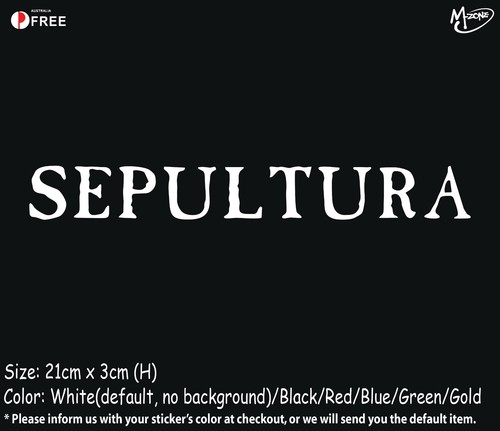 Sepultura Sticker Decal -Reflective/Metallic Color Rock Band Best Gifts ...