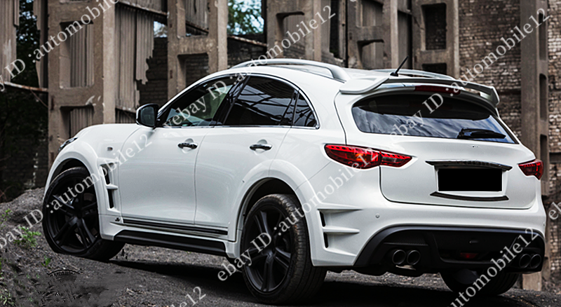 2013-2017 Infiniti QX70 Unfinished Black Rear Trunk Spoiler Wing Flap ...