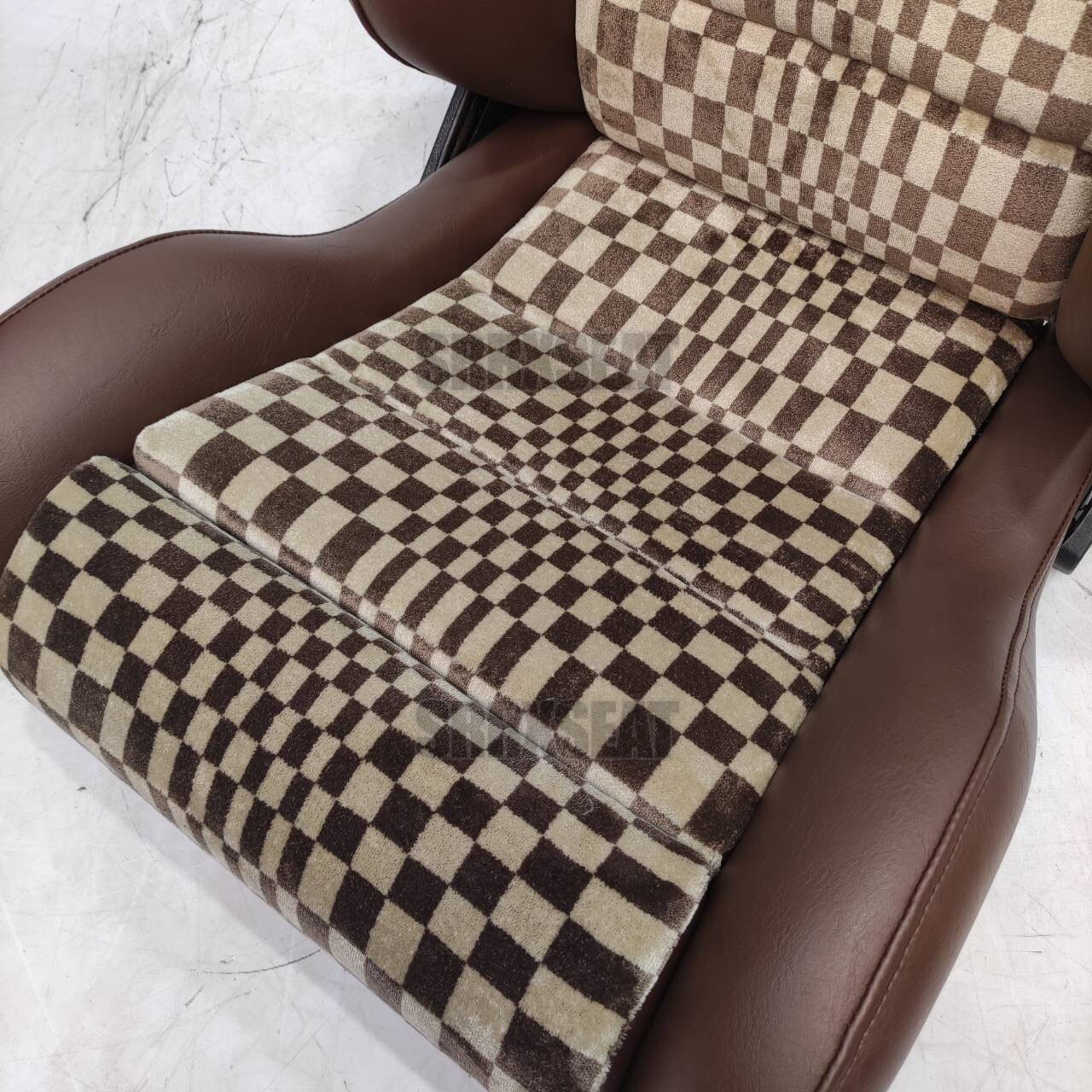 【US BASED NO CUSTOMS】AUTHENTIC RECARO LSC BROWN CHECKERBOARD | eBay