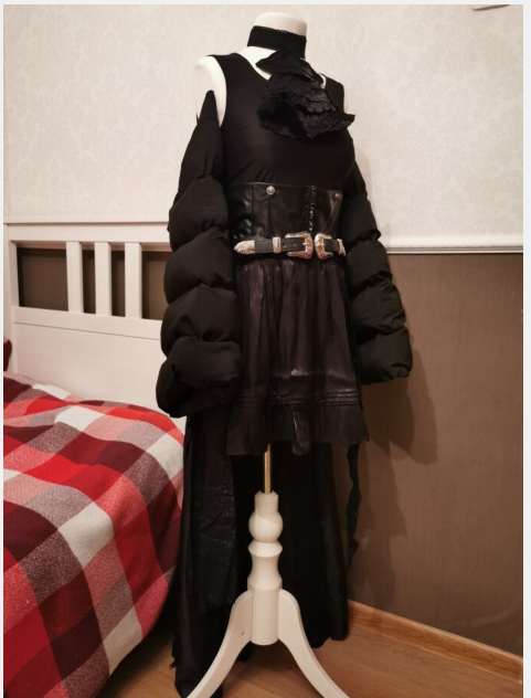 Final Fantasy XIV FF14 Gaia Cosplay Costume Dark Psychic Black Combat ...