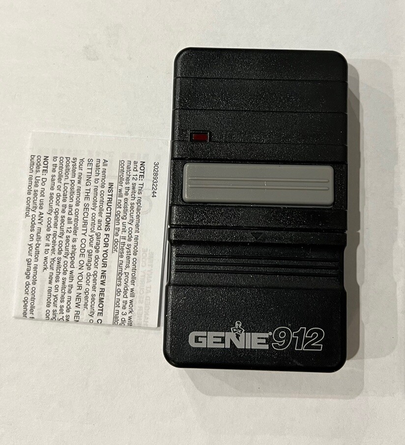 Genie GPT90-1 Button Transmitter Remote Garage Door Opener Programmable ...