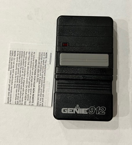 Genie GPT90-1 Button Transmitter Remote Garage Door Opener Programmable ...