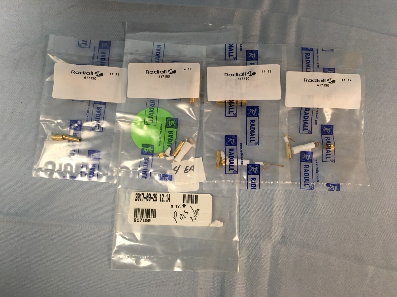 4 NEW Radiall 617150 Environmental Concentric Twinax Connector Contact ...