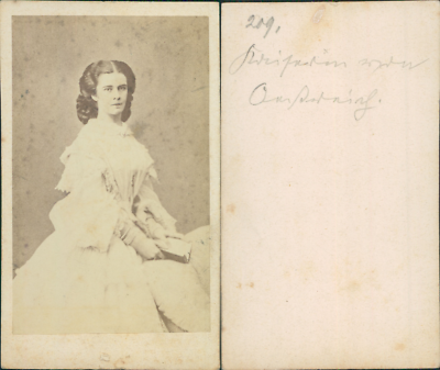 Elisabeth, Empress of Austria vintage albumen Cdv print. elizabeth de ...
