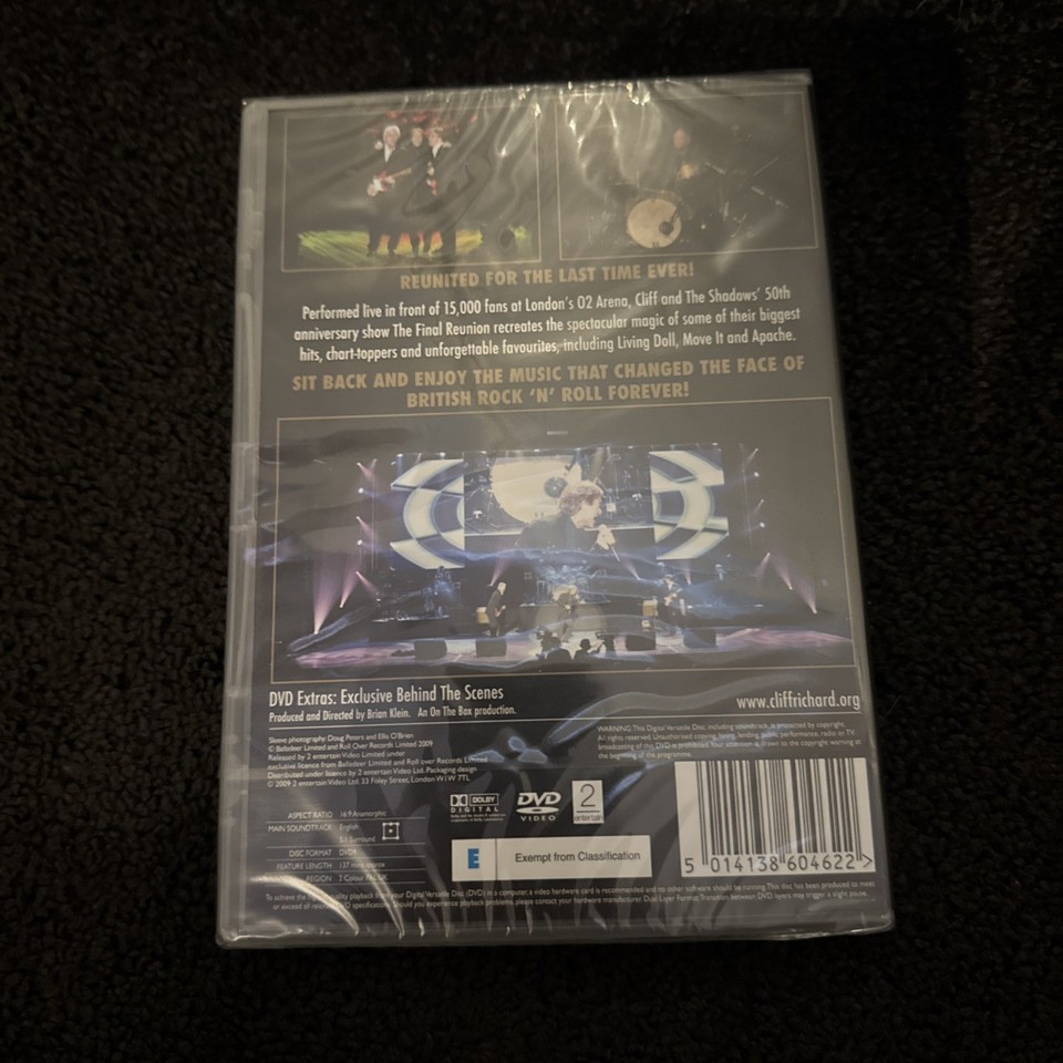 NEW AND SEALED!! Cliff Richard And The Shadows - The Final Reunion (DVD ...