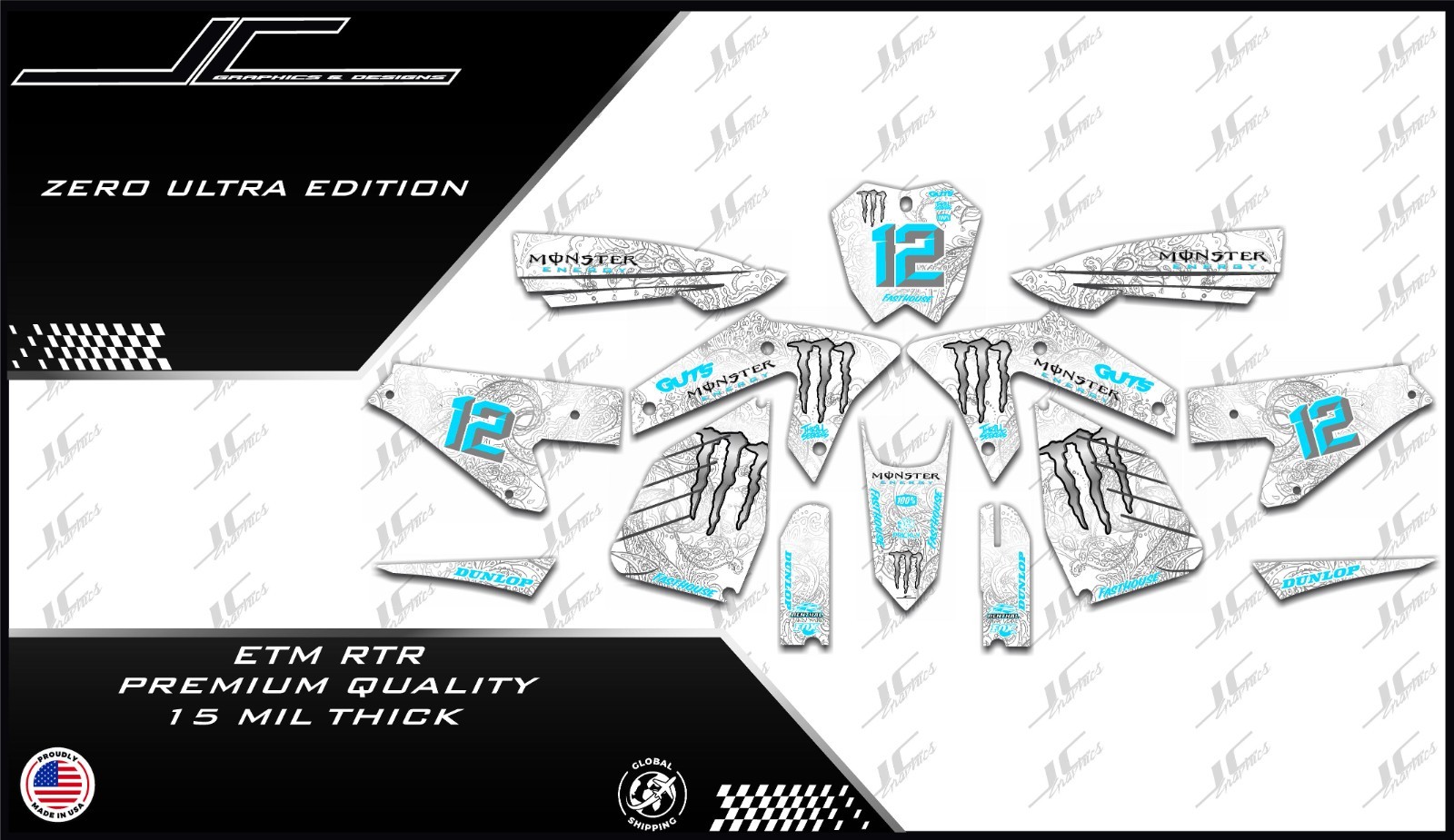 ETM RTR graphics kit decals THICK AND HIGH GLOSS ..... | eBay