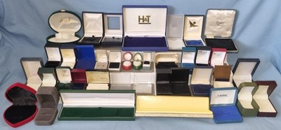 Job Lot Vintage & Modern Hinged Jewellery & Ring Display Boxes inc ...