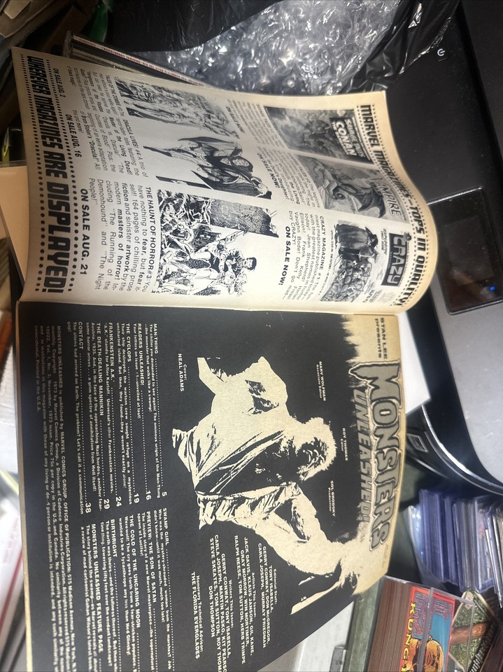 Marvel - MONSTERS UNLEASHED #3 (1973) Featuring MAN-THING FRANKENSTEIN ...