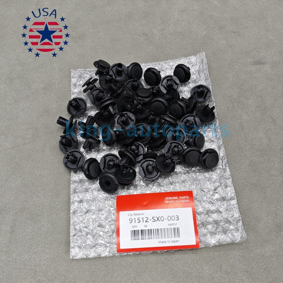 OEM 50x Fender Liner Retainer Fastener Clips 91512-SX0-003 For Honda | eBay