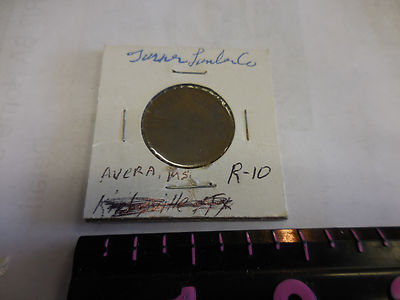 RARE R-10 TURNER LUMBER CO. AVERA,MS. 5 CENT TOKEN -DAMAGED BACK | eBay