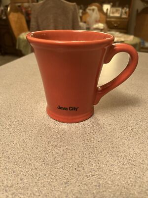 Large orange Java City Coffee mug | eBay