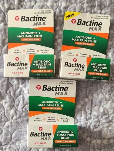 Lot Of 3 Bactine MAX Antibiotic + Pain Relieve Oitment, 0.5oz Ea | eBay
