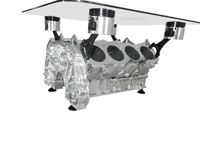 V8 CHROME Engine Block Coffee Table | eBay UK