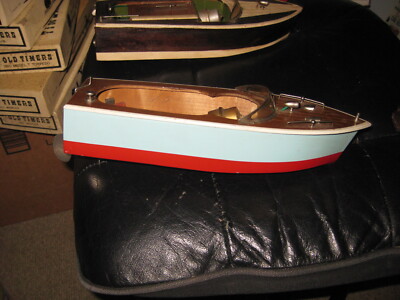Vintage c.1950s-60s Wooden Boat with motor | eBay