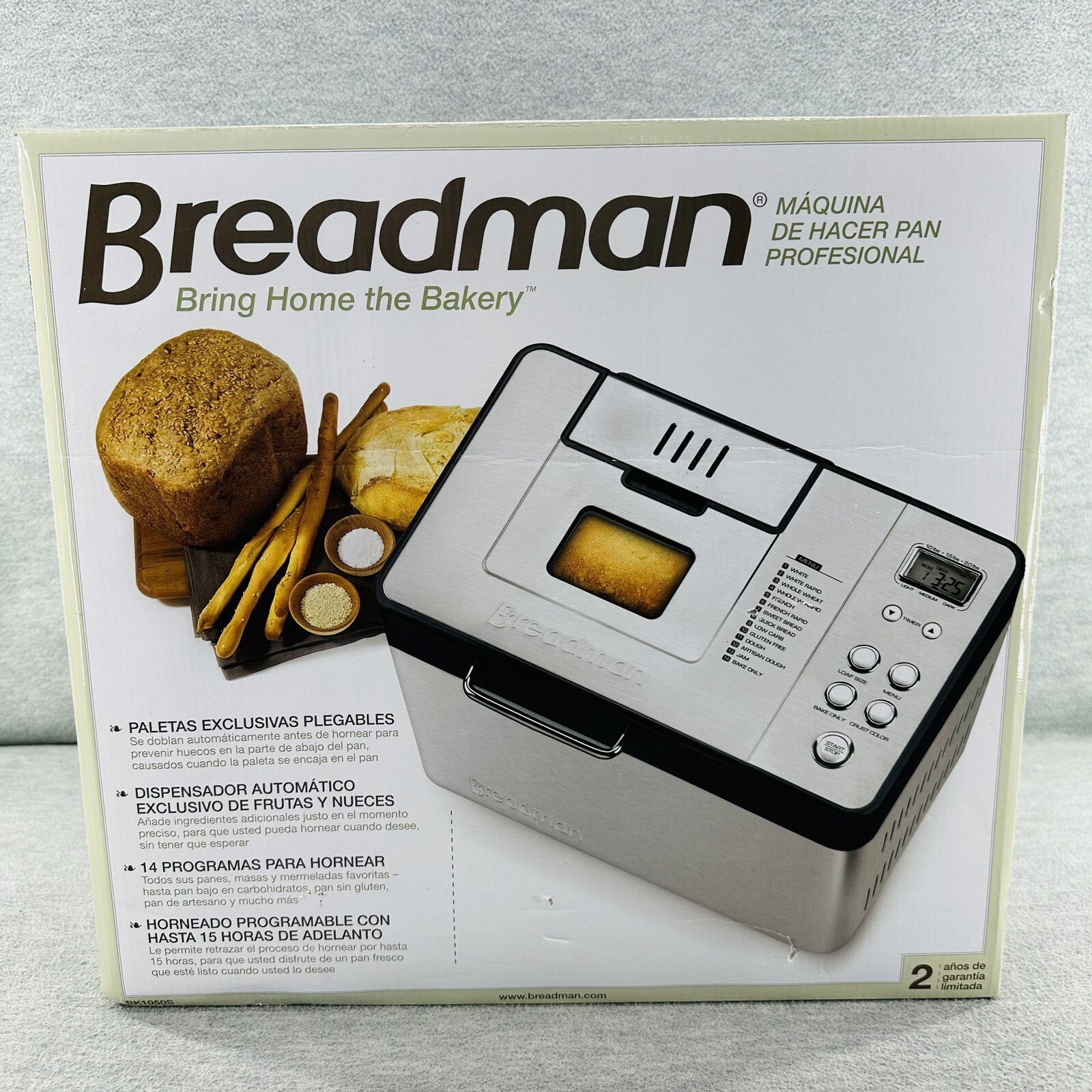 Breadman Professional BK1050S 2lb Bread Maker - Silver for sale online | eBay