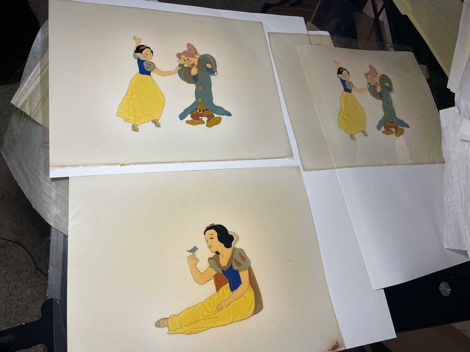 SNOW WHITE animation Cel Walt Disney Production Art ORIGINAL MODEL CEL ...