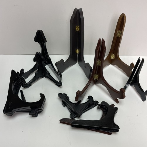 Lot 12 Wood Plastic Folding Plate Display Stand Photo Picture Easel ...