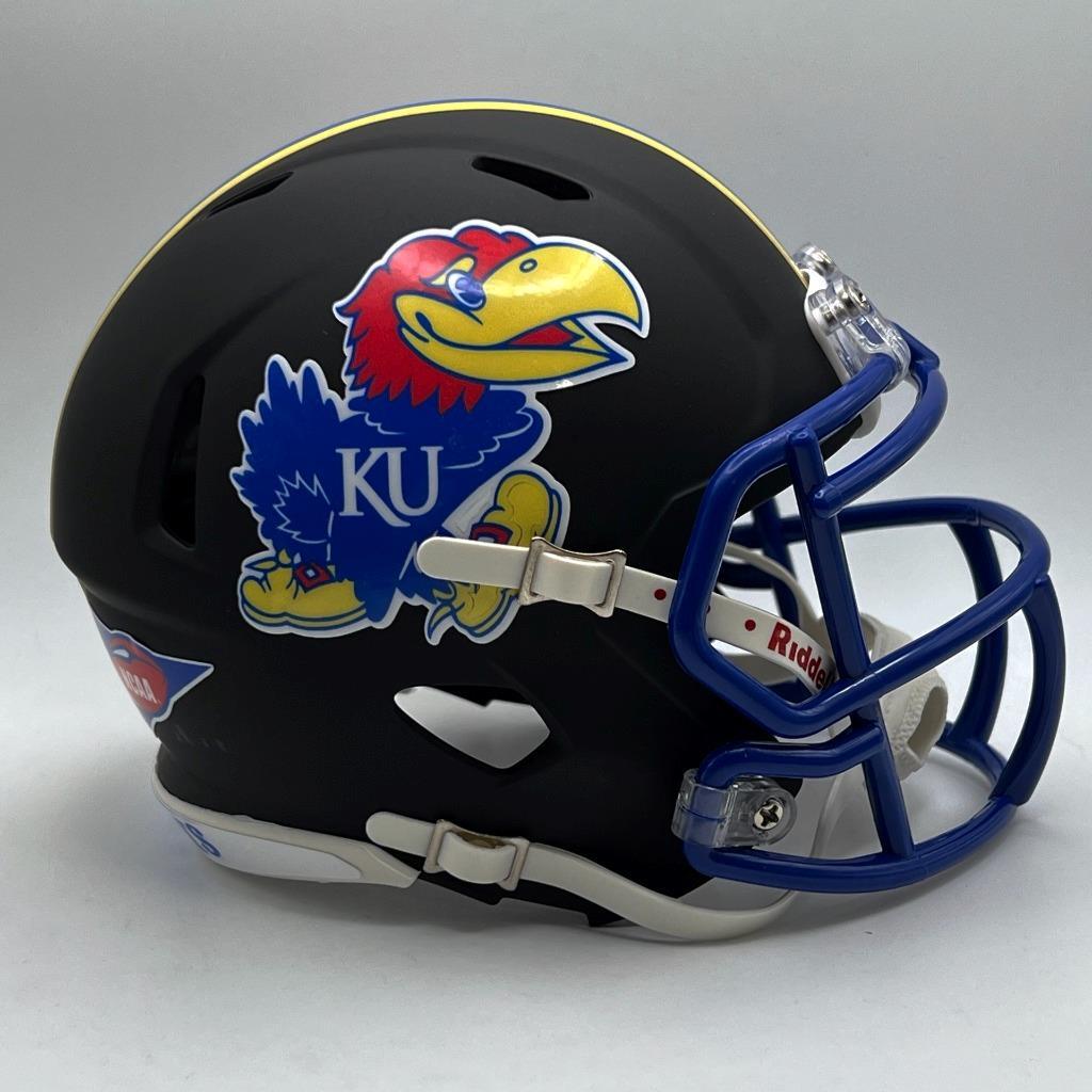Ku Football Helmet Kansas Jayhawks Team Issued White Helmet From The