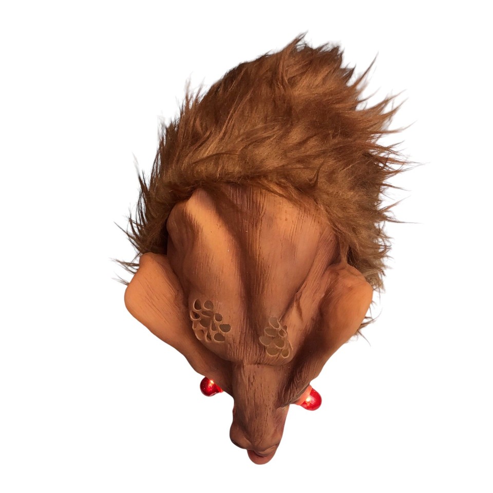 Vintage Topstone Halloween Scary Troll Bat Mask Lighted Red Eyes Big ...