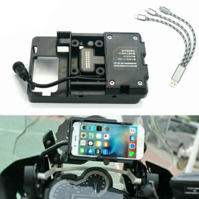 Navigation GPS Phone Mount Holder USB Charger For BMW R1250GS R1200GS ...