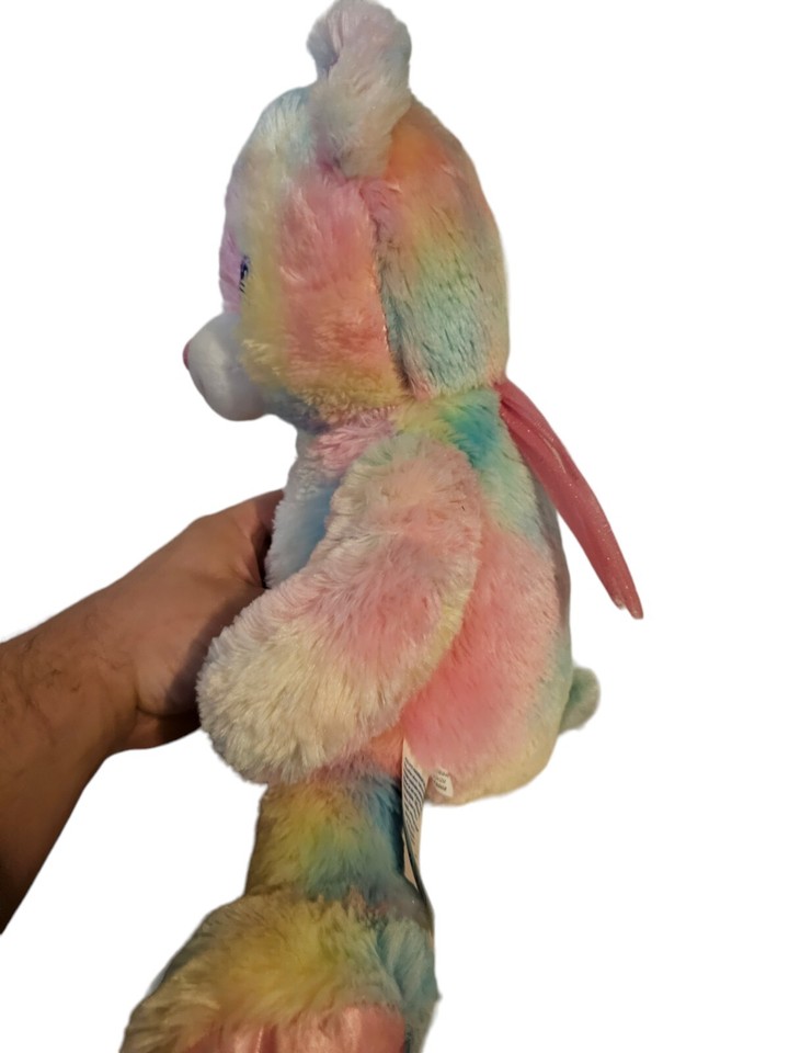 Build a Bear "Beary Fairy" Pink Pastel Rainbow Teddy Plush Stuffed ...