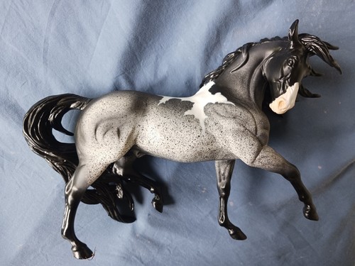 Breyer Custom Andalusian Esprit Roan Pinto Horse Statue OOAK | eBay