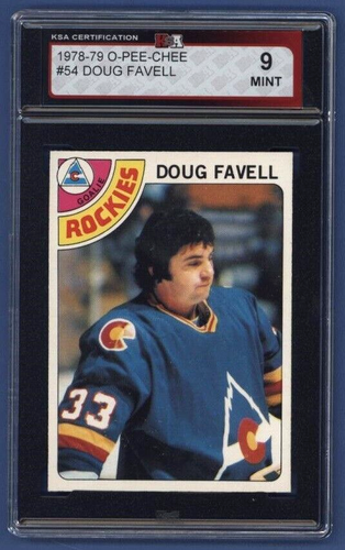 1978-79 OPC #54 DOUG FAVELL KSA 9 MINT Colorado Rockies GOALIE ...