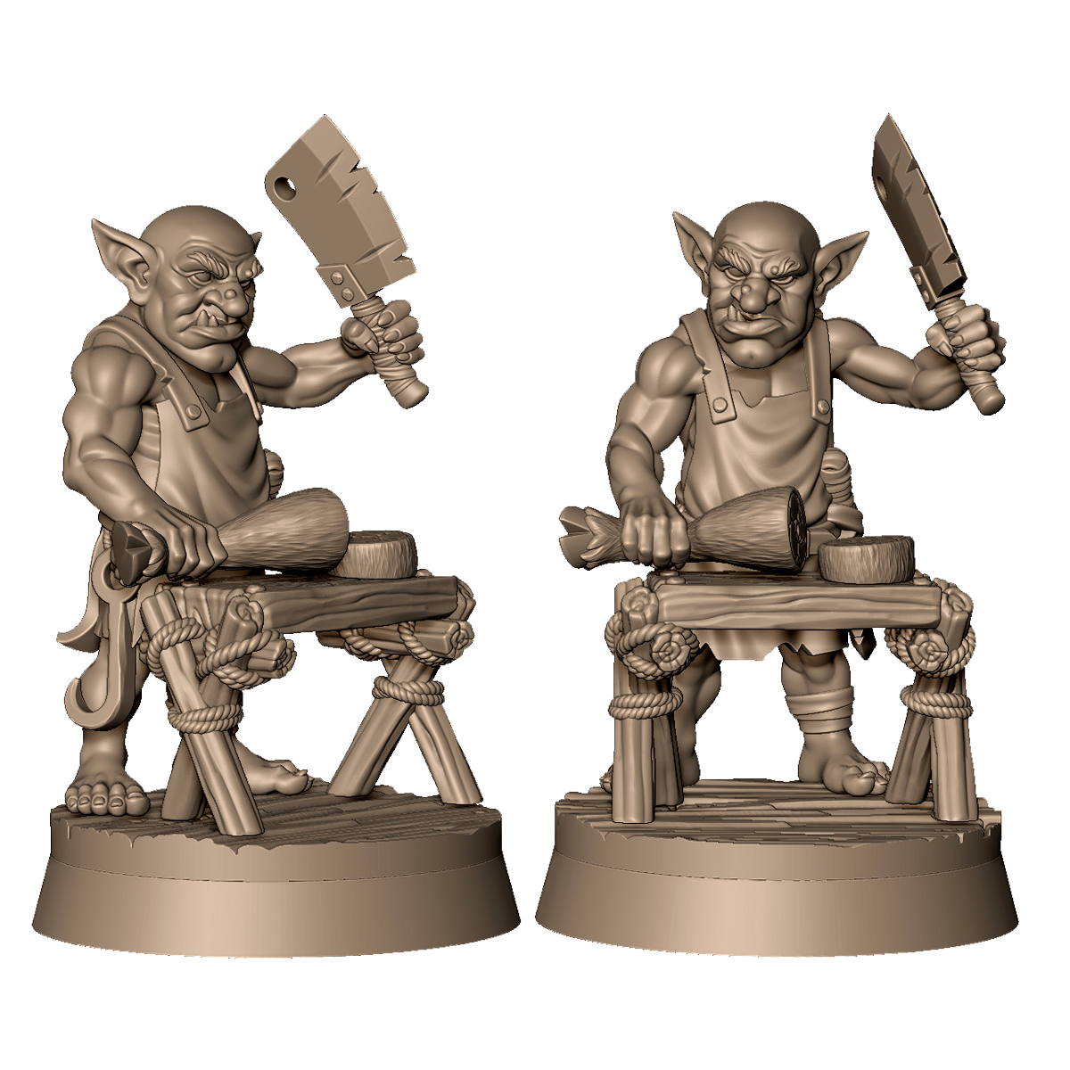 Male Goblin Butcher Slaughter D&D Pathfinder Fantasy NPC 3D printed | eBay