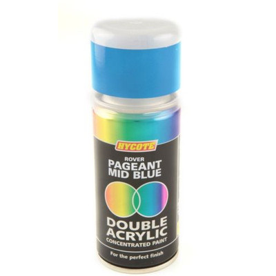 Hycote Rover Pageant Mid Blue 150ml Double Acrylic Spray Paint Aerosol ...