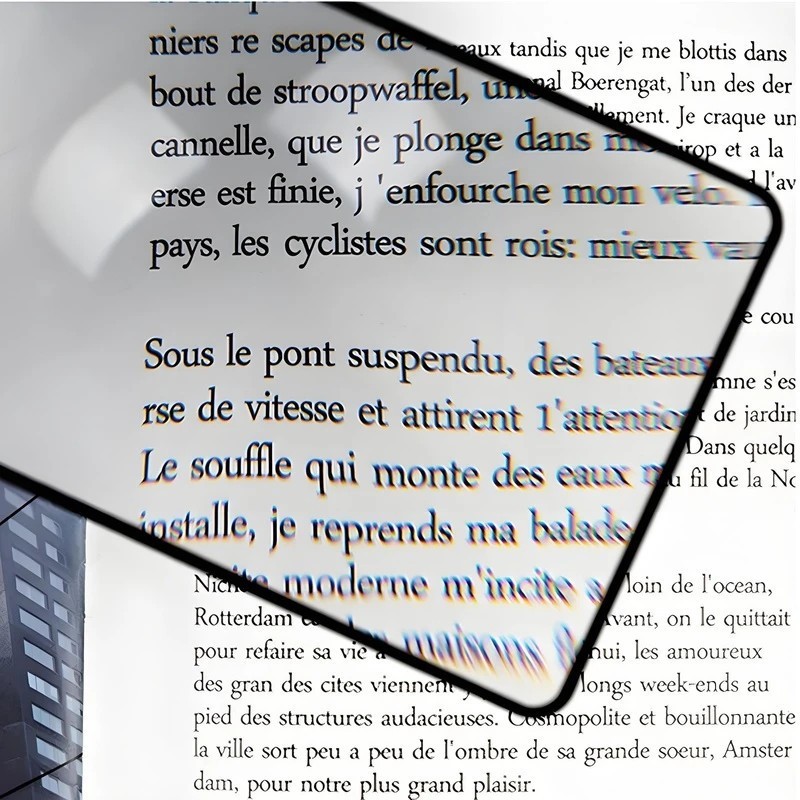 Loupe À Grande Feuille Pleine Page , Aide À La Lecture , Lentilles ...