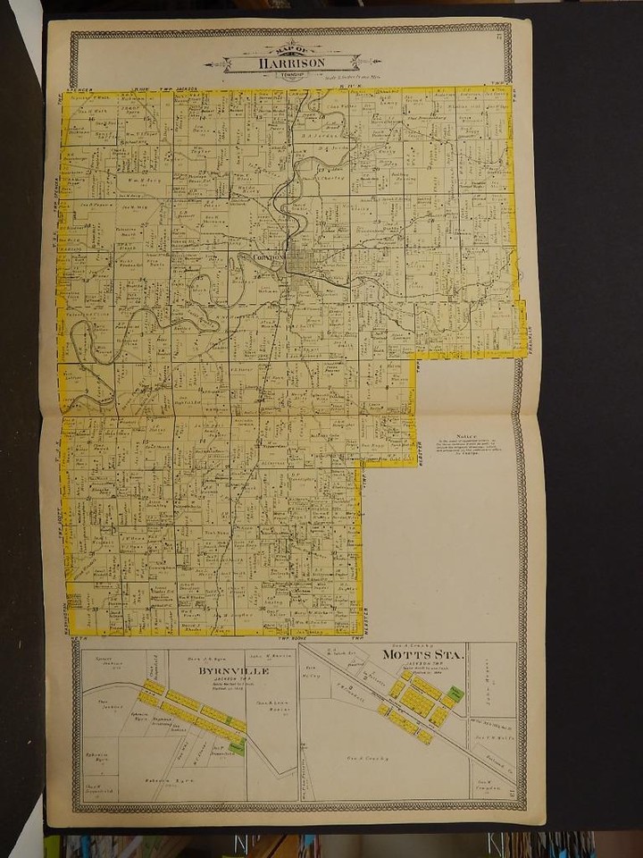 Indiana, Harrison County Map Harrison Township, 1906 Dbl. Pg ...