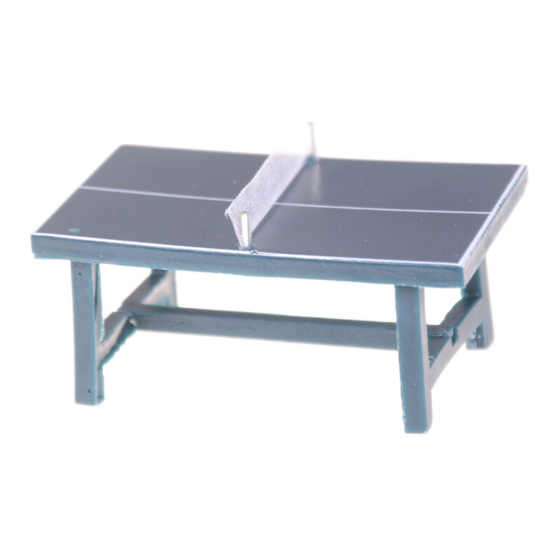 1/12 Dollhouse Mini Ping Pong Table With Balls & Rackets Doll House ...