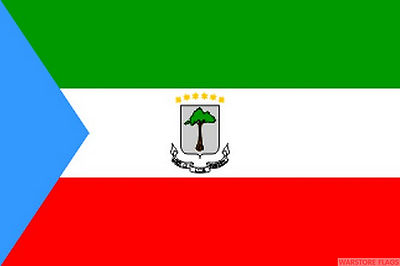 PACK OF 4 EQUATORIAL GUINEA mini flag 9" x 6" 22cm x 15cm flags AFRICAN ...