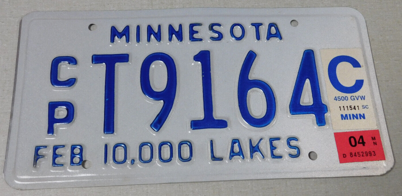 2004 Minnesota commercial license plate | eBay