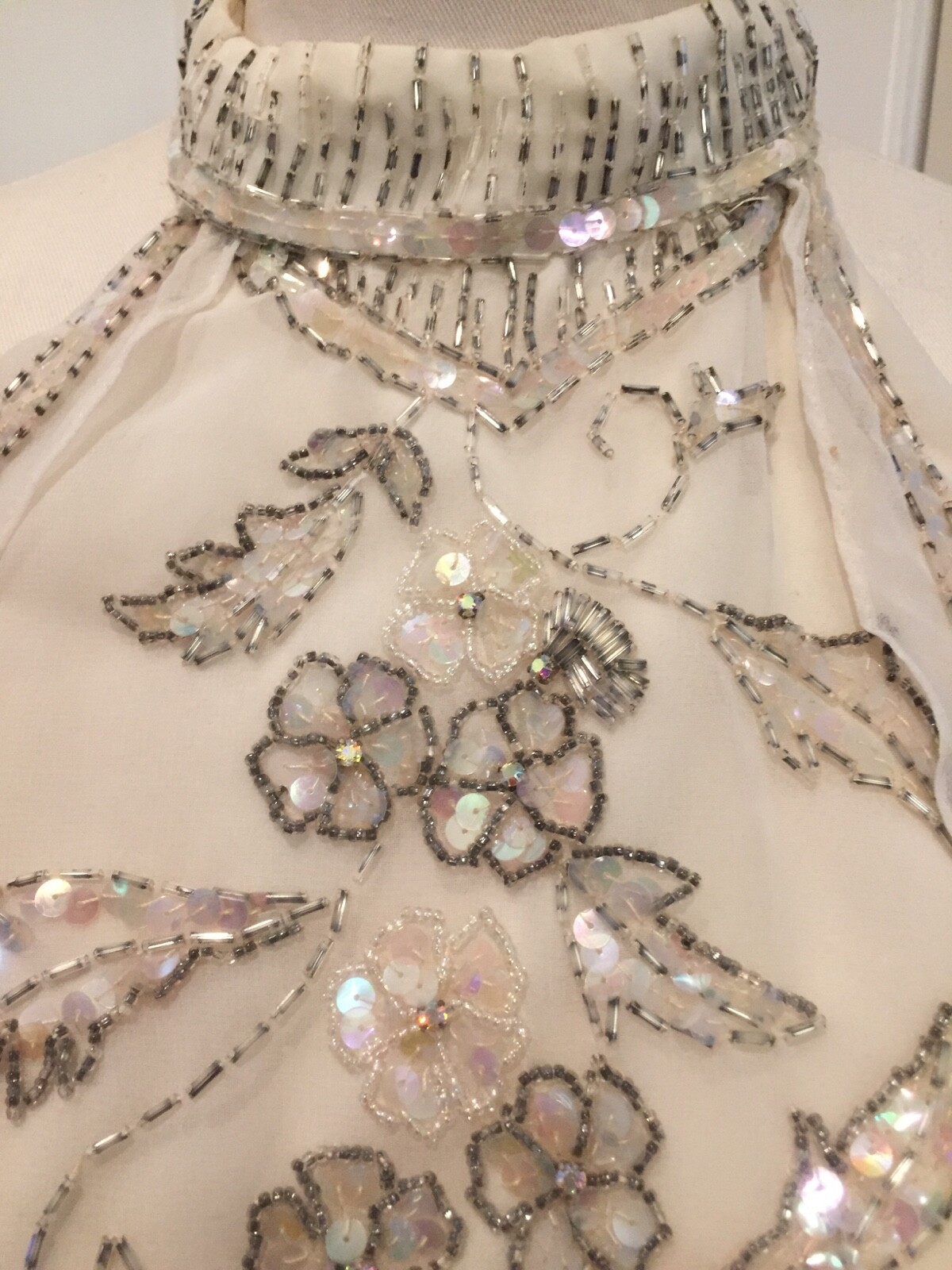 Jack Bryan Dupuis-Vintage '70's Crepe Maxi Cream Dres… - Gem