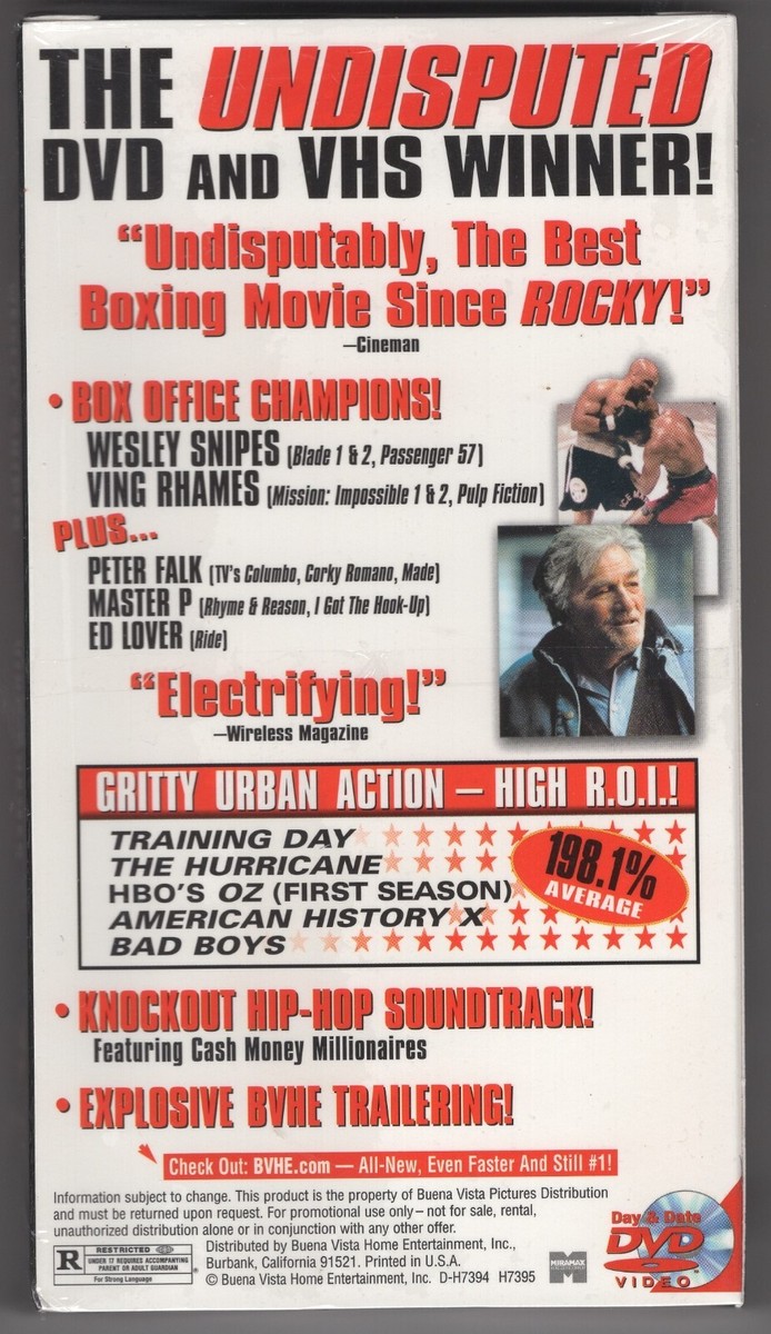 Undisputed Vhs 2002 Wesley Snipes Ving Rhames Ebay Amazon.com:
