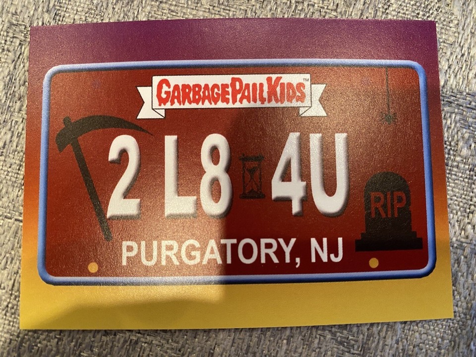 Curse Hearse License Plate Back Grim Jim 2020 Garbage Pail Kids ...