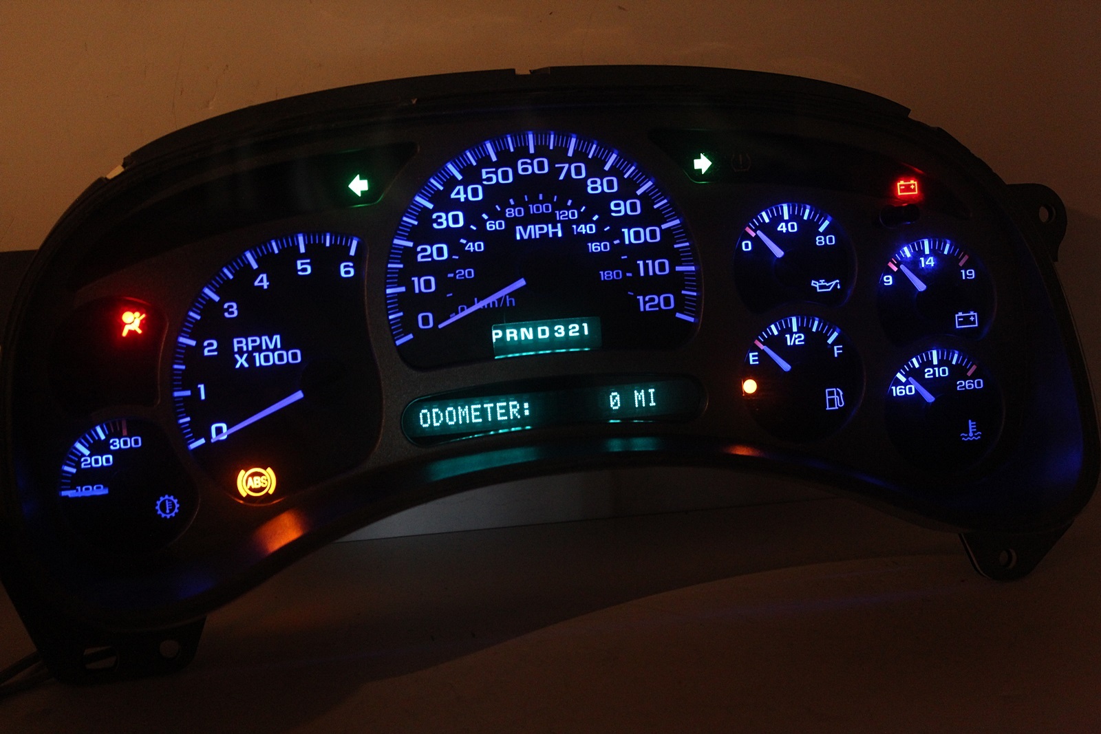 03 04 Silverado Yukon Denali Instrument Cluster with BLUE LED upgrade ...