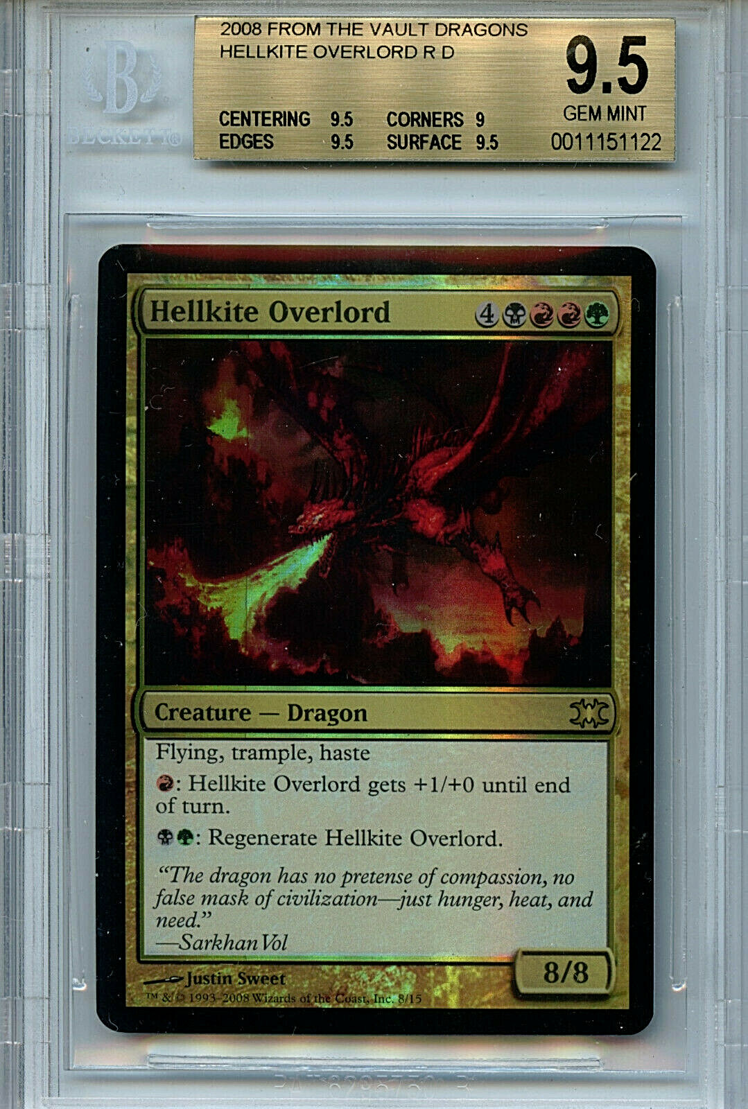 MTG Hellkite Overlord BGS 9.5 Gem Mint FTV Dragons Magic Foil Amricons 1122 | eBay