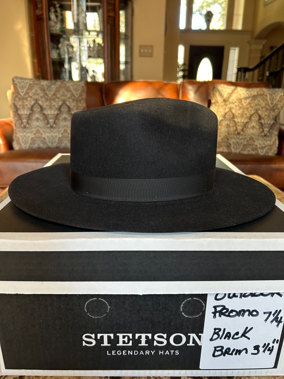 Stetson Outdoor Promo Black 7 1/4 Great Country tyle! | eBay