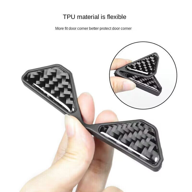 2x Black Anti-Scratch Car Door Corner Guard Cover Sticker Protector ...